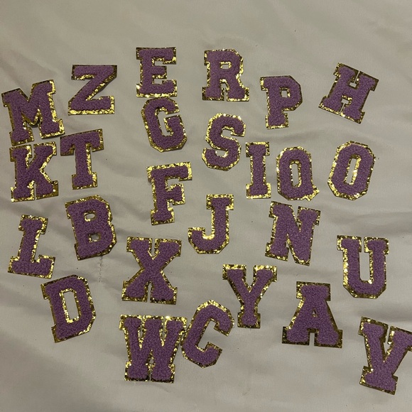 Party Supplies | Purple And Gold Glitter Alphabet Letters | Poshmark